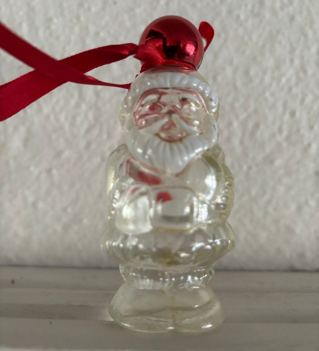 Vintage Glass Avon Jolly Santa Here's My Heart Perfume Bottle - 70s - Etsy