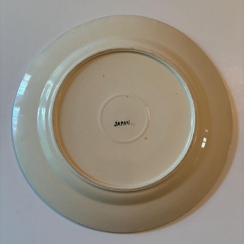 Set of 2 Vintage Blue Willow Transferware Flow Blue 9 1/4" Plates ...