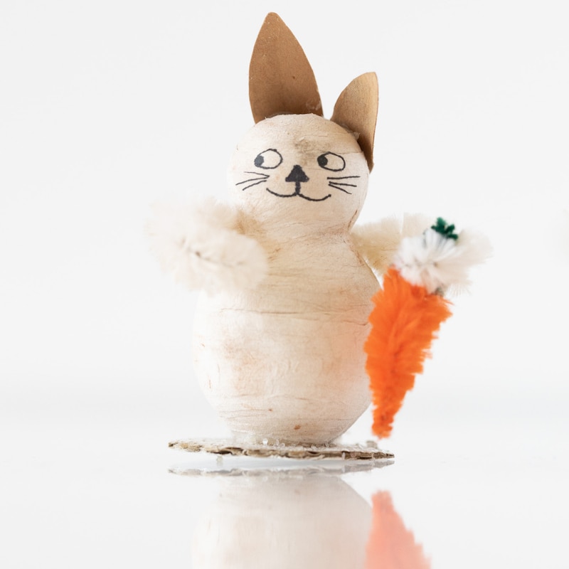 Handmade Spun Cotton Rabbit - Etsy