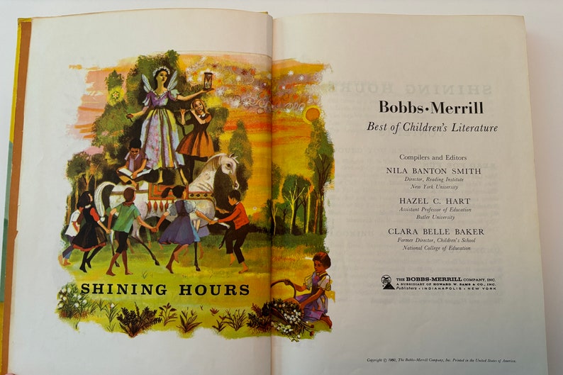 Vintage Hardcover Book: Shining Hours, Bobbs-merrill Best of Children's ...