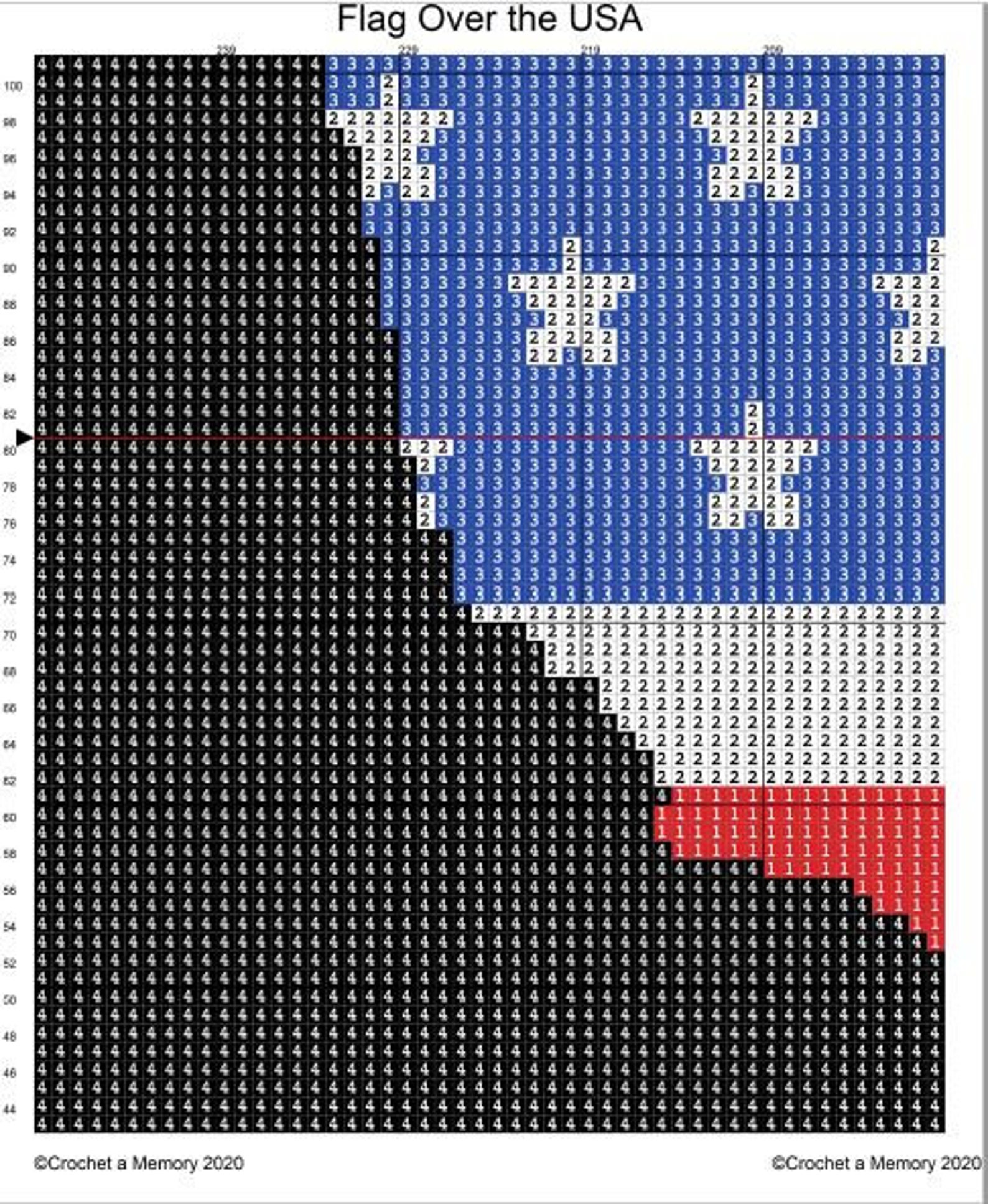 American Flag Crochet Pattern: Graphgan Afghan Throw (PDF Pattern) - Etsy