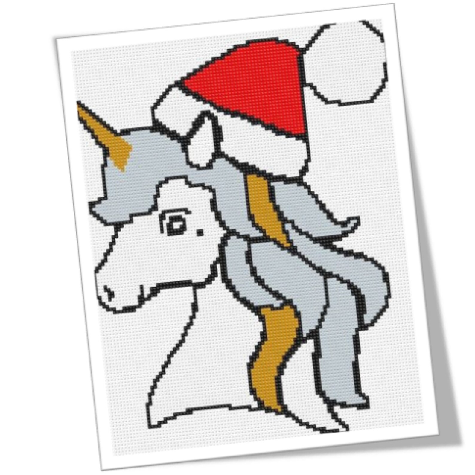 UNICORN HOLIDAY CROCHET Graph Pattern Mini C2C or Single | Etsy