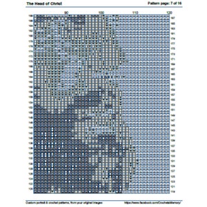 JESUS CHRIST CROCHET Portrait Graphgan Pattern Crochet Blanket Pattern ...