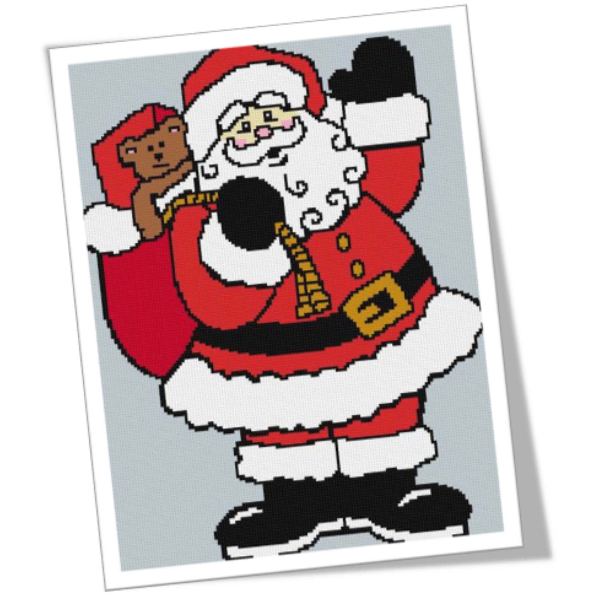 Santa Claus Crochet Graph Pattern: Christmas Blanket Afghan (digital ...