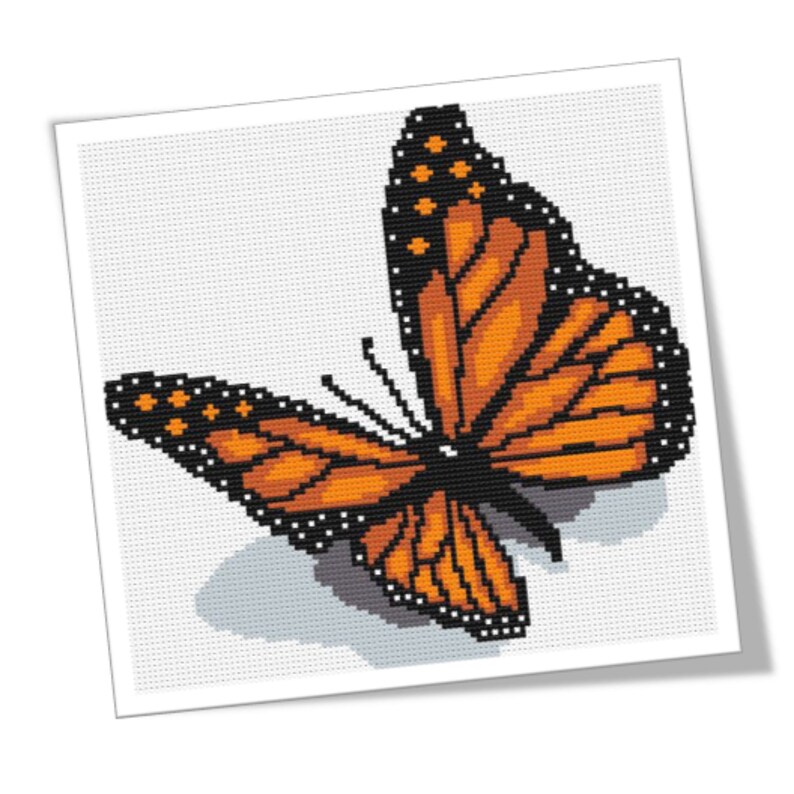 MONARCH BUTTERFLY CROCHET Graph Pattern C2C Butterfly - Etsy