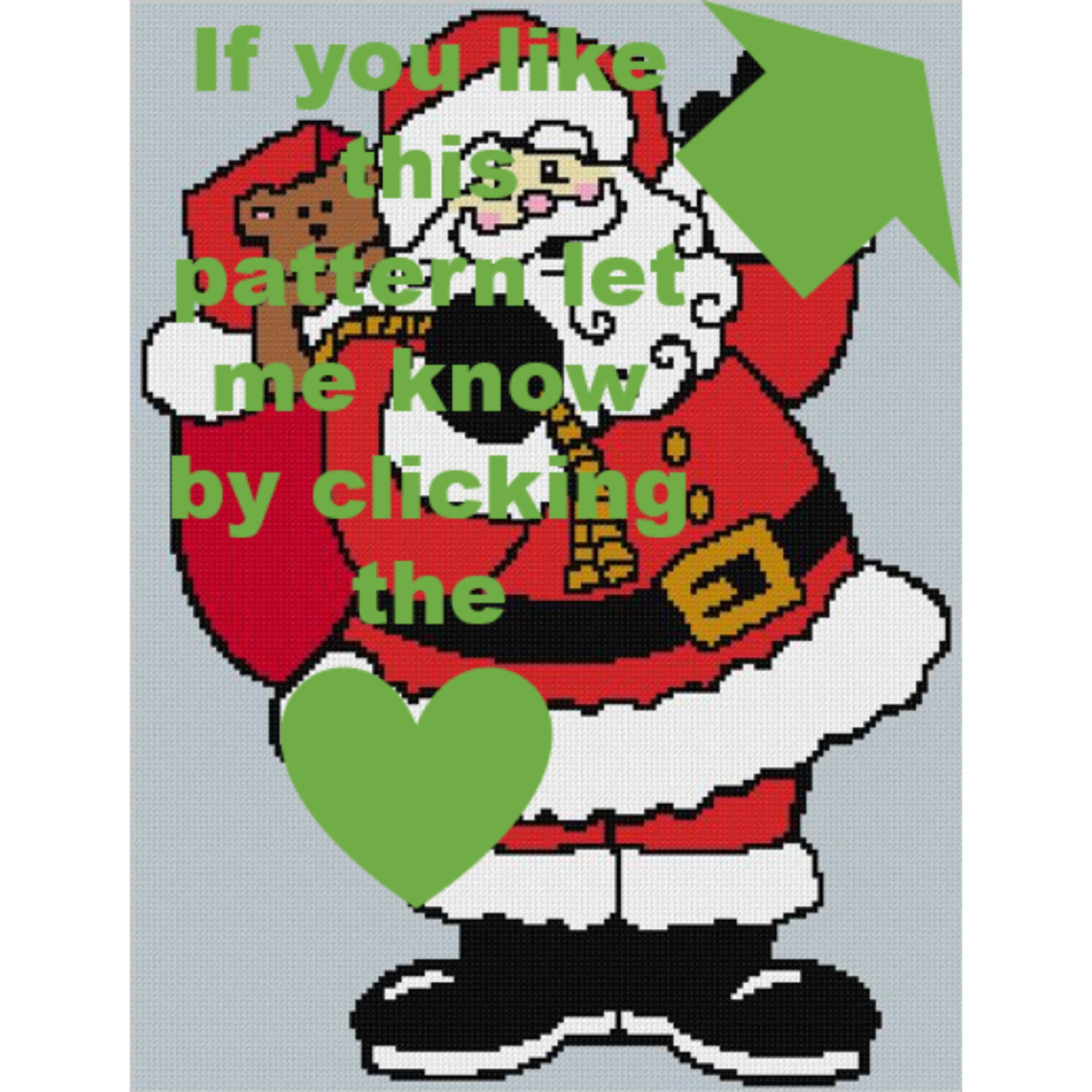 Santa Claus Crochet Graph Pattern: Christmas Blanket Afghan (digital ...