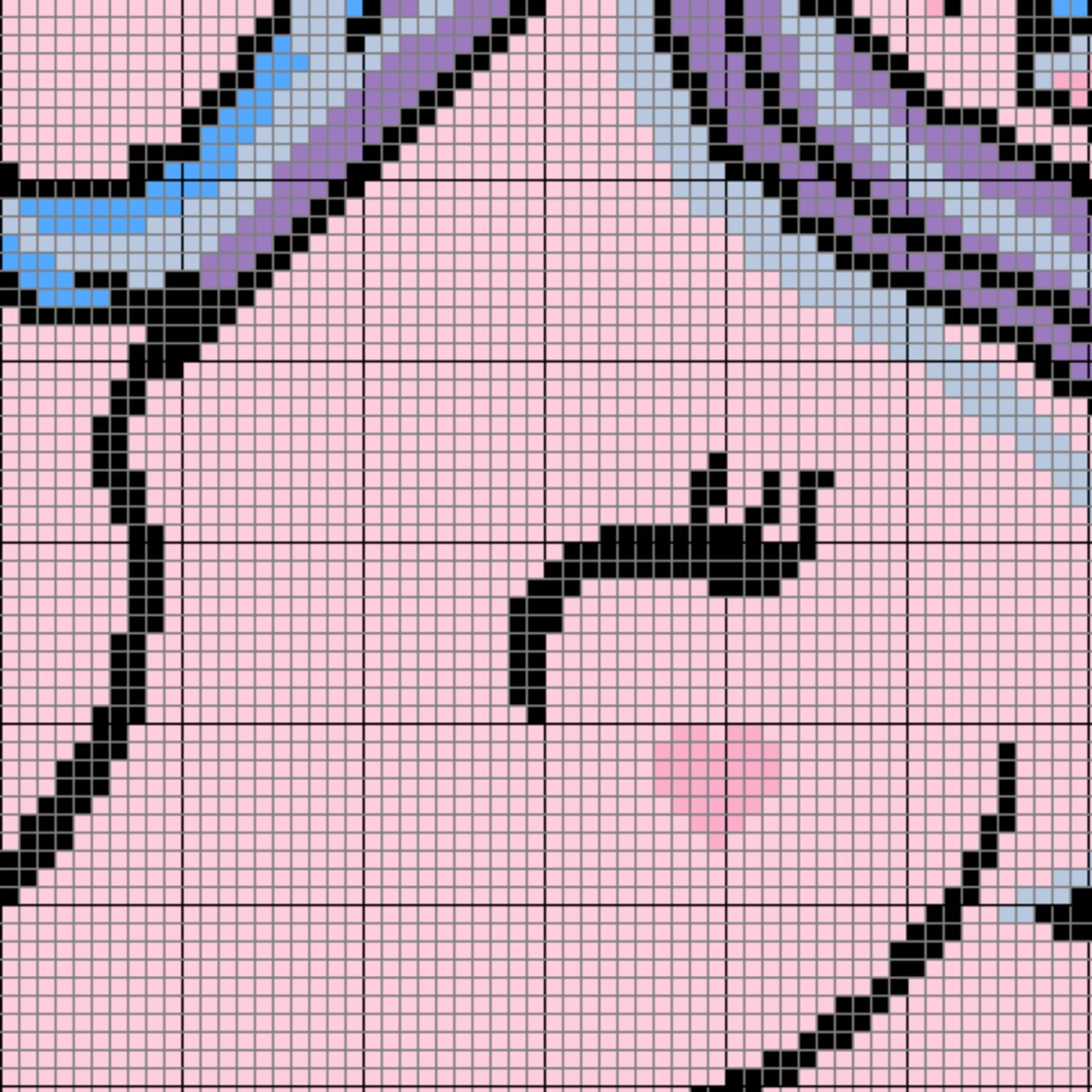 Unicorn Graphgan Crochet Pattern: C2C Blanket Afghan (digital Download ...