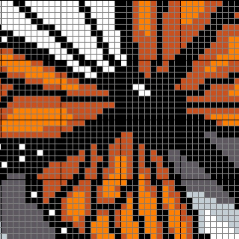 MONARCH BUTTERFLY CROCHET Graph Pattern C2C Butterfly - Etsy