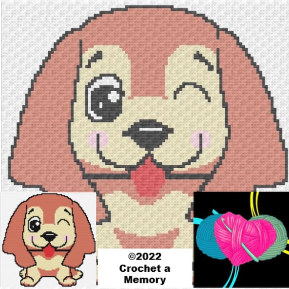 COCKER SPANIEL CROCHET Pattern C2C Spaniel Puppy C2C Blanket - Etsy