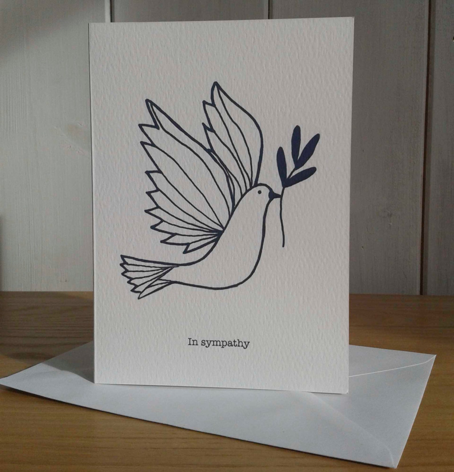 An in Sympathy Card of a Dove Carrying an Olive Branch - Etsy