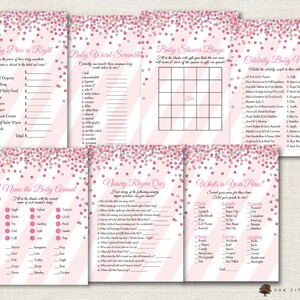 Pink and Silver Baby Shower Games - Pink and Silver Glitter Baby Shower ...