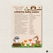 Celebrity Baby Shower Game Woodland Animal Celebrity Baby Name Game ...