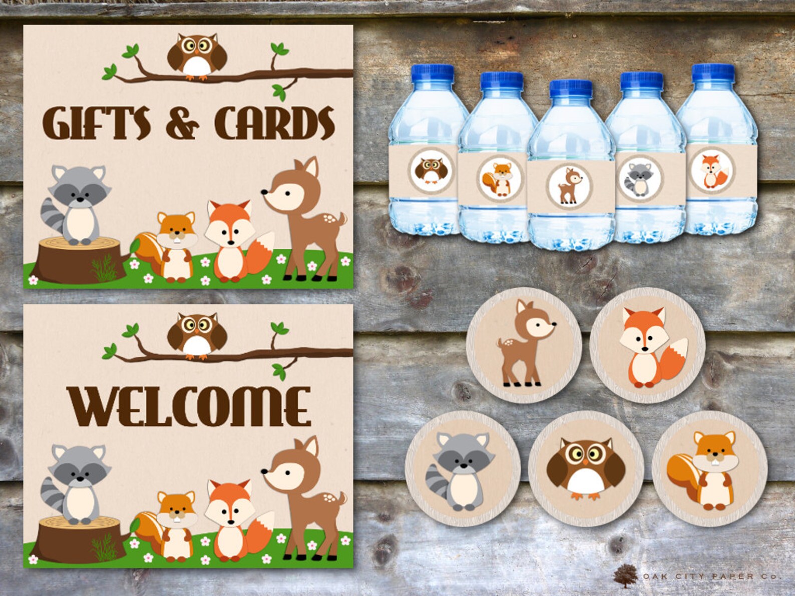 Woodland Birthday Party Package Woodland Animal Birthday - Etsy