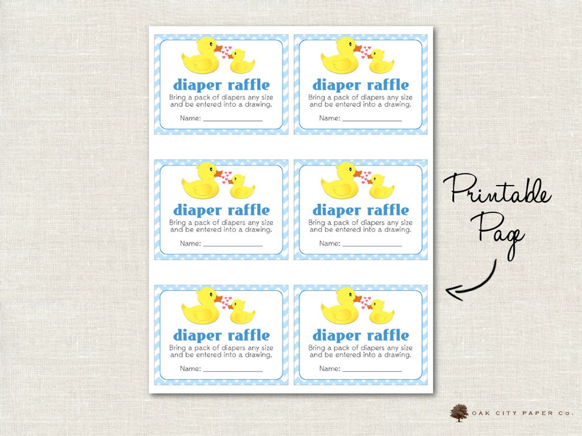 Rubber Ducky Diaper Raffle Diaper Raffle Ticket Diaper - Etsy
