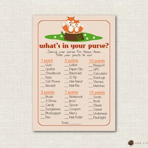 Fox Baby Shower Games - Baby Shower Games, Fox Shower Games, Woodland ...