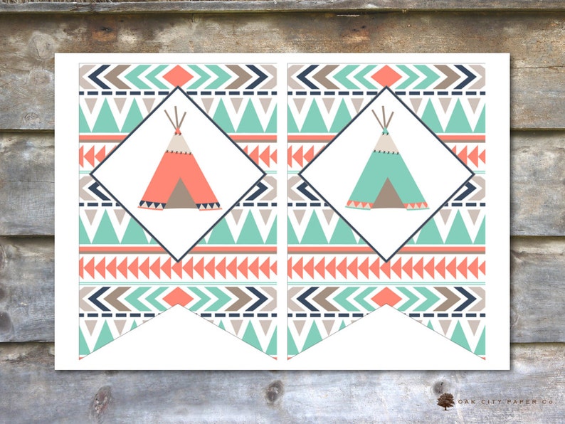 Tribal Banner Tribal Baby Shower Banner Tribal Birthday - Etsy