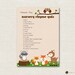 Nursery Rhyme Quiz Woodland Animal Baby Shower Game, DIY, Printable - Etsy