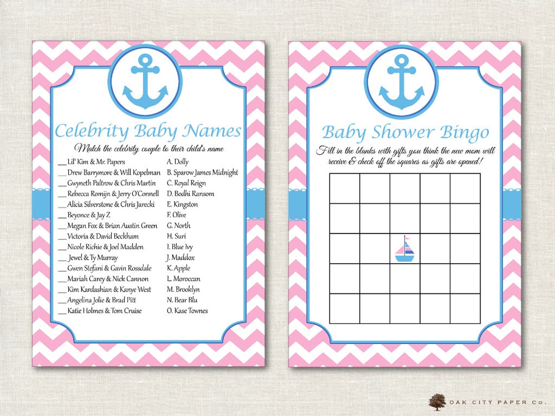 Nautical Baby Shower Games Nautical Shower Games Beach Baby | Etsy