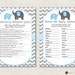 Blue Baby Shower Games - Elephant Baby Shower Games, Blue Elephant Baby ...