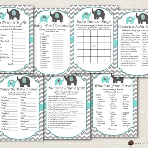 Blue Elephant Baby Shower Games Blue Baby Shower Games, Blue Elephant ...