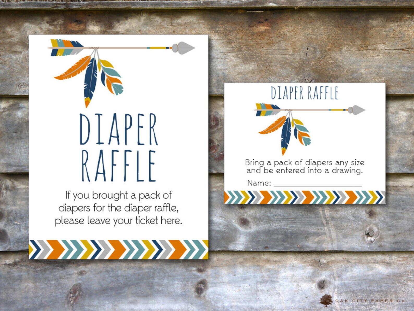 Tribal Diaper Raffle Diaper Raffle Ticket Diaper Raffle | Etsy