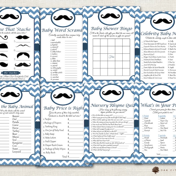 Mustache Game - Etsy