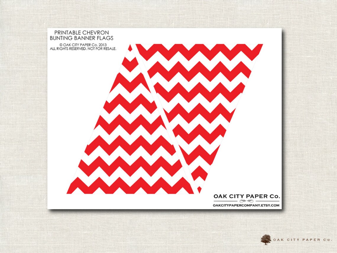 Printable Chevron Flag Banner Bunting Rainbow Color INSTANT | Etsy