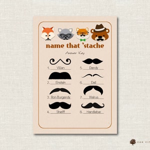 Mustache Baby Shower Games - Mustache Shower Game, Mustache Game ...