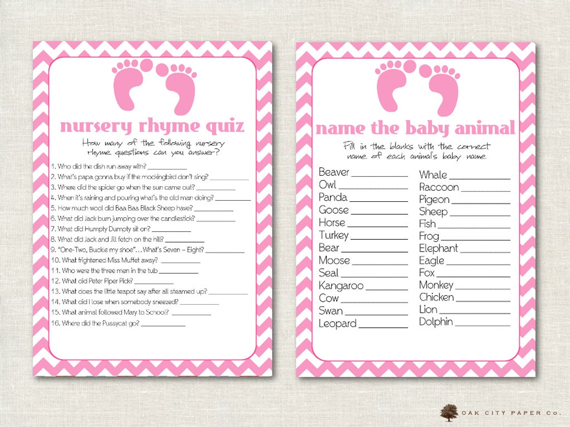 Footprint Baby Shower Games Baby Shower Games Barefoot - Etsy