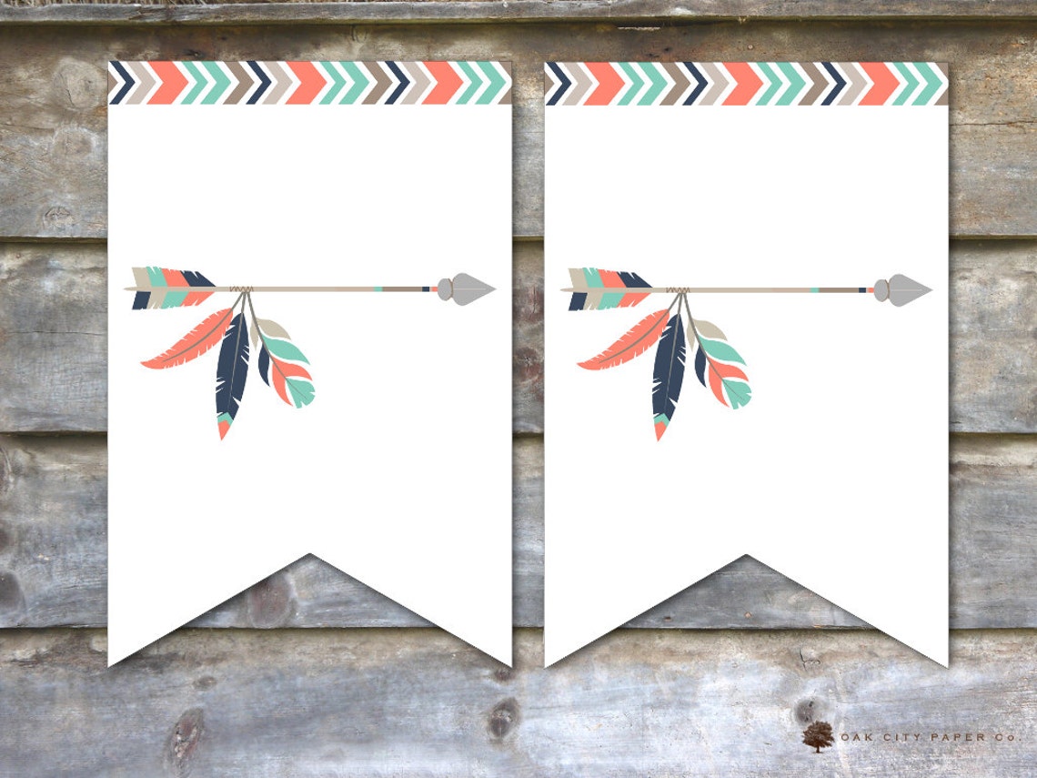 Tribal Baby Shower Decorations, Tribal Baby Shower Flags, Tribal Baby ...