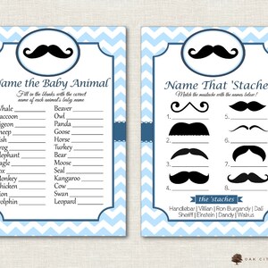 Mustache Baby Shower Games - Mustache Shower Game, Mustache Game ...