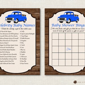 Vintage Truck Baby Shower Games - Truck Shower Games, Pick-up Baby ...