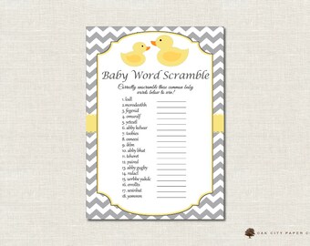Baby Scramble Baby Shower Games Printables Baby Shower Game - Etsy