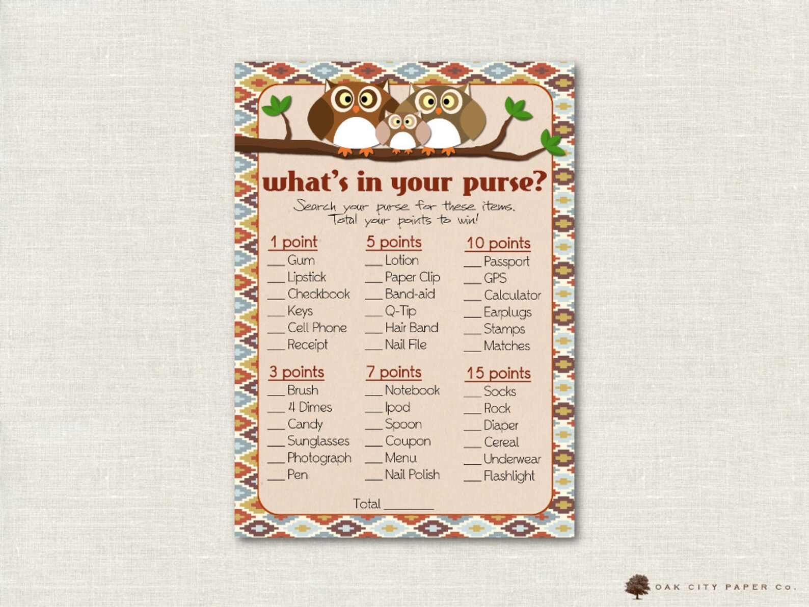 Owl Baby Shower Games Package - Baby Shower Games, Owl Shower Games ...