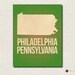 Philadelphia Map Print of Pennsylvania Love Home Multiple Colors 8x10 ...