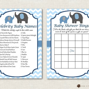 Blue Baby Shower Games Elephant Baby Shower Games, Blue Elephant Baby ...