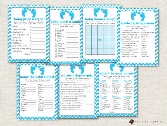 Footprint Baby Shower Games Baby Shower Games Barefoot | Etsy