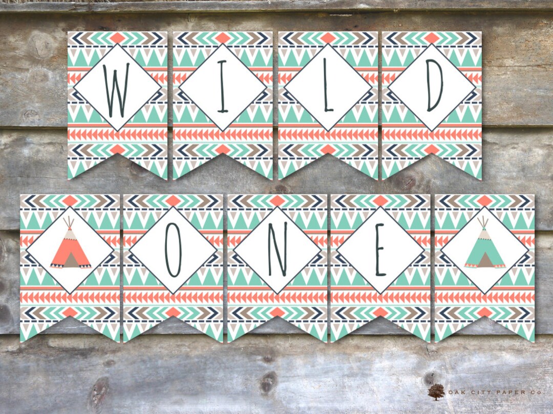 Tribal Banner, Tribal Baby Shower Banner, Tribal Birthday Party Banner ...