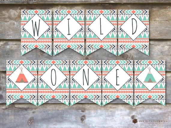 Tribal Banner Tribal Baby Shower Banner Tribal Birthday | Etsy