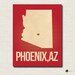 Phoenix Map of Arizona Love Home Heart Print Multiple Colors 8x10 ...
