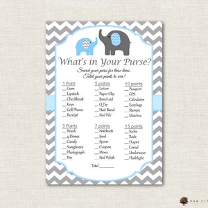 Blue Baby Shower Games - Elephant Baby Shower Games, Blue Elephant Baby ...