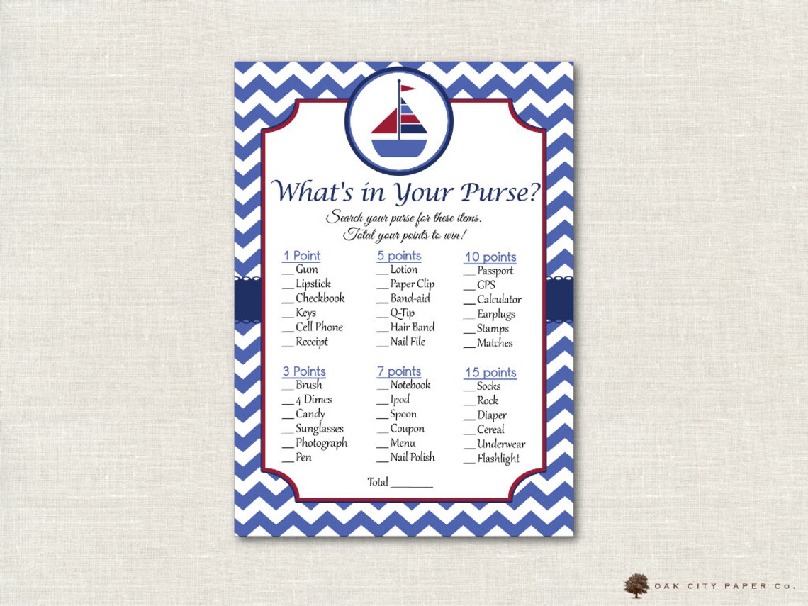 Nautical Baby Shower Games Nautical Shower Games Beach Baby - Etsy