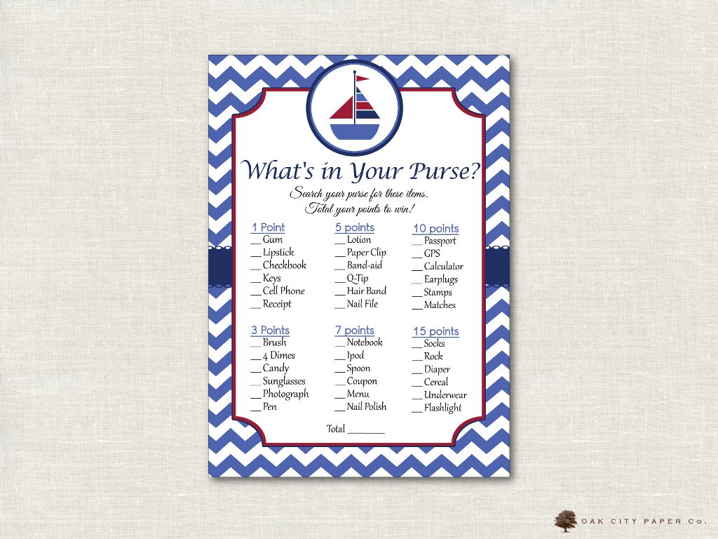 Nautical Baby Shower Games Nautical Shower Games Beach Baby - Etsy