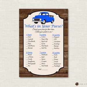 Vintage Truck Baby Shower Games - Truck Shower Games, Pick-up Baby ...