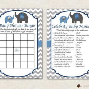 Elephant Baby Shower Games - Baby Shower Games, Blue Elephant Baby ...