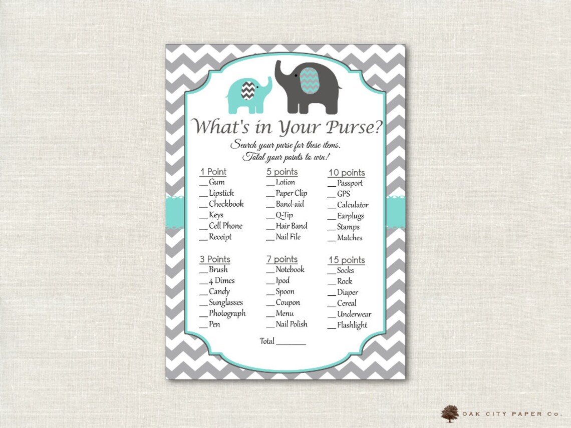 Blue Elephant Baby Shower Games - Blue Baby Shower Games, Blue Elephant ...