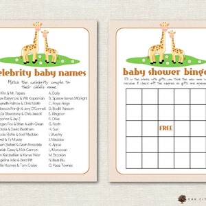 Giraffe Baby Shower Games Baby Shower Games, Giraffe Shower Games ...
