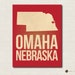 Omaha Map of Nebraska Love Home Heart Print Multiple Colors 8x10 ...