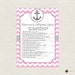 Nautical Nursery Rhyme Quiz Baby Shower Game Nautical Nursery Rhyme ...