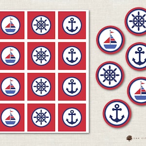 Nautical Cake Topper, Beach Cupcake Topper, Nautical Cupcake Topper ...